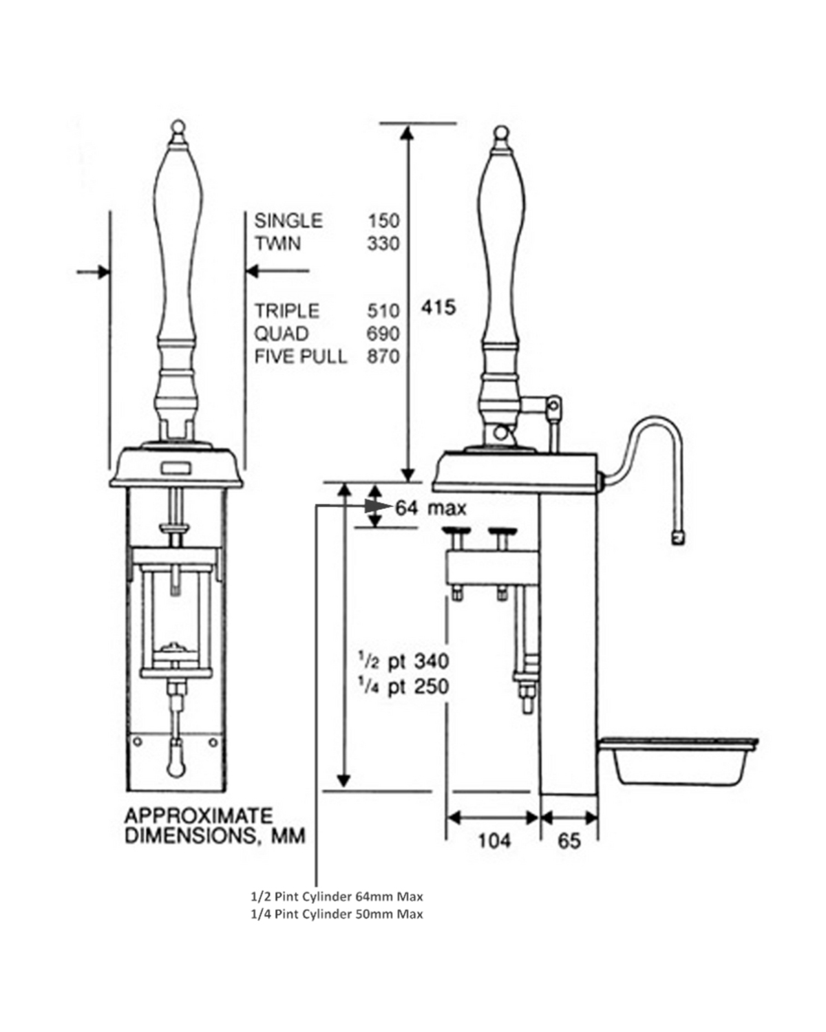 Clamp On Hand Pump - Hand Pumps, Beer Pumps, Fonts, Free Flow Equipment ...